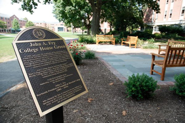 John A Fry College House Green Honors 14th F M President