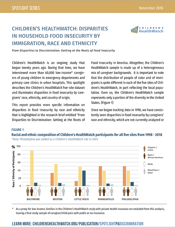 Disparities in Household Food Insecurity by Immigration, Race and ...