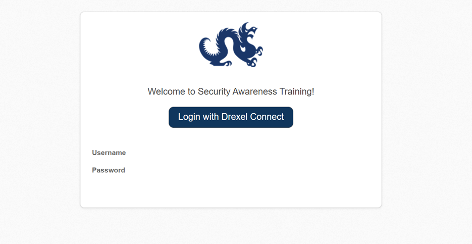 Drexel University Security Training Self Enrollment | Information ...