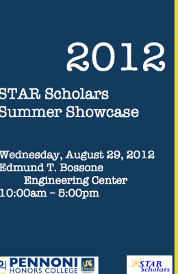 STAR Scholars Summer Showcase - Pennoni Honors College